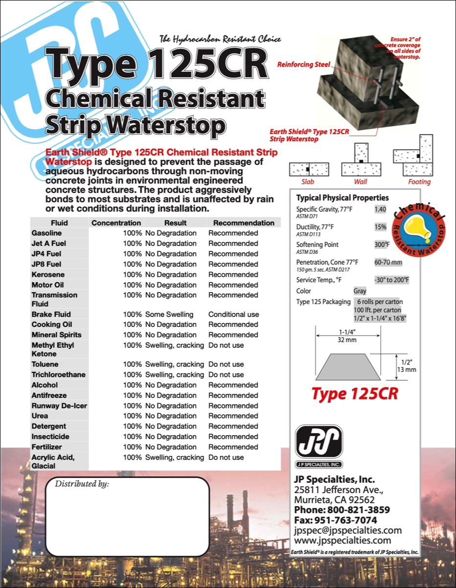 Hydrophilic Waterstops and Mastic Waterstops